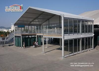 China Two Floor Double Decker Tents Clear Span Decoration with White PVC Fabric Roof for sale