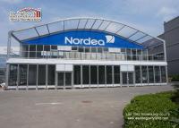 China Dome Shape Blue Color Double Decker Tents With Glass Walls for Sporting Events Large Capacity for sale