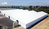 China DIN4102 Fire Retardant Outdoor Warehouse Tent With PVC Sidewall for sale