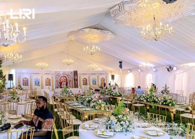 China Commercial Luxury Wedding Tents Permanent 12m Span Marquee Party Event Tents for sale