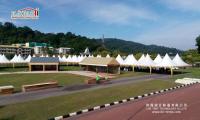 China Pop Up Aluminum Pagoda Outside Gazebo Tent With White Color Roof / Sidewall for sale