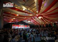 China 1000 People Capacity Elegant White Wedding Tent With Decoration Roof Lining For Parties for sale