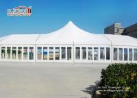 China White High Peak Luxury Wedding Party Tents Waterproof  With Clear Windows for sale