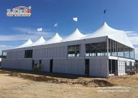 China Double Decker Exhibiiton Event High Peak Tents With Glass ABS Walls for sale