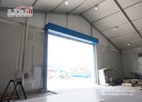 China 20x50m 1000 sqm Industrial Storage Tents With Sandwich Hard Wall Roller Shutter for sale