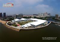 China 40m Width Dome Shape Aluminum and PVC Frame Tent with 8m Side Height for Outdoor Exhibition and Events for sale
