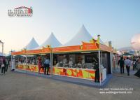 China Resort Gazebo Canopy Tent For Outdoor Event , Aluminum White Color Structure With Decoration for sale