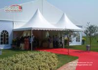 China 5X5M White Outdoor Event Tents With High Peak for Catering and Wine Festival for sale