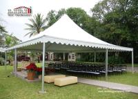 China 5X5M White Outdoor Event Tents With High Peak for Catering and Wine Festival for sale