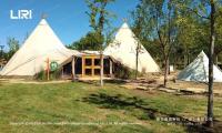 China Outdoor Large Tipi Tent For Glamping Canvas Camping Tent for sale