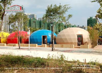 China Cold Weather Inflatable  Luxury Oval Dome Family Camping Tent With AluminIum Structure Frames And PVC Fabric Covers for sale