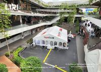 China 12x15m Aluminium Frame Tent With Waterproof Pvc Cover Glass Sidewalls For Events for sale