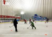China Safety Air Supported Inflatable Membrane Structure Dome Building Ice Hockey Hall for sale