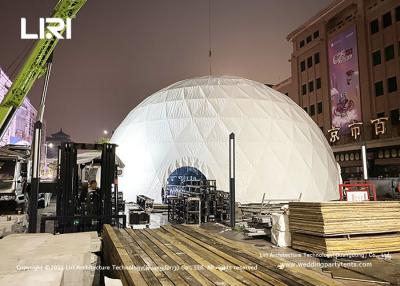 China 25m Diameter White Color black frame Geodesic Dome Tents For Fashion Show Week for sale