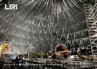China 25m Diameter White Color black frame Geodesic Dome Tents For Fashion Show Week for sale