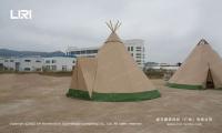 China Canvas Outdoor Large Tipi Tent For Glamping 20-120 People for sale