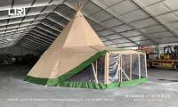 China Canvas Outdoor Large Tipi Tent For Glamping 20-120 People for sale