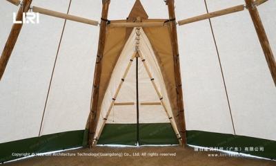 China Canvas Outdoor Large Tipi Tent For Glamping 20-120 People for sale