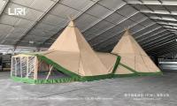 China Canvas Outdoor Large Tipi Tent For Glamping 20-120 People for sale