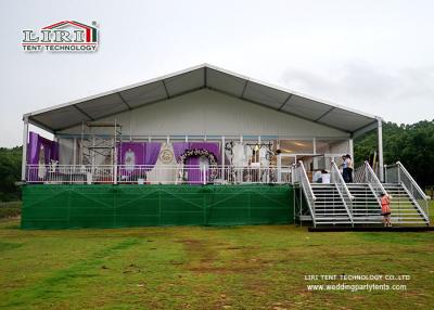 China White Aluminum and PVC Luxury Wedding Tents with Solid Sidewalls for 500 People Capacity Weddings and Parties for sale