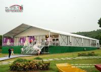 China White Aluminum and PVC Luxury Wedding Tents with Solid Sidewalls for 500 People Capacity Weddings and Parties for sale