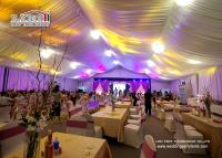 China White Aluminum and PVC Luxury Wedding Tents with Solid Sidewalls for 500 People Capacity Weddings and Parties for sale