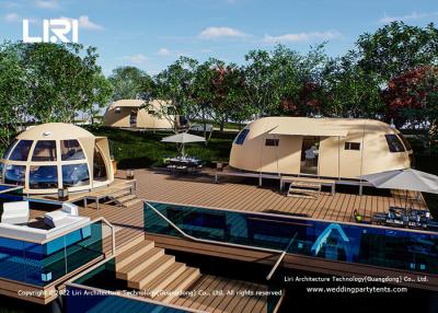 China Wooden Structure Panorama Dome Tent Luxury Glamping Tent for sale