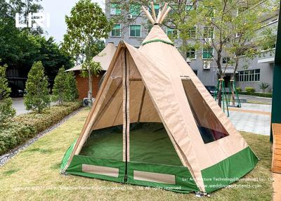 China 2 People Waterproof Luxury Outdoor Wooden Pole Mini Tipi Tent Family Kids Camping for sale