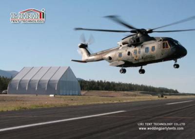 China 20M X 30M Portable Aluminum White Aircraft Hangar Tent for Military Helicopter and Fixed Wing for sale