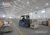 China Portable Large Clear Span Warehouse Tents Aluminum Material Structure With Sandwich Panel for sale