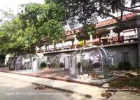 China Outdoor Prefabricated Modular Clear Dome House with Sliding Door for sale