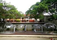 China Outdoor Prefabricated Modular Clear Dome House with Sliding Door for sale