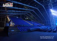 China 50m width PVC and Aluminum event tents for magic show with clear span , white marquee tent for sale