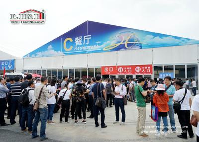 China 40m x 125m Stronger Outdoor Exhibition Tents with Glasss Wall and Aluminium Alloy Frame for sale