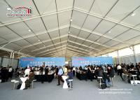 China 40m Temporary Waterproof Outdoor Exhibition Tents With White PVC Cover For Library Show for sale