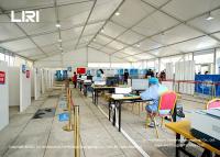 China White Emergency Medical Disaster Relief Tents Windproof Customized Logo for sale