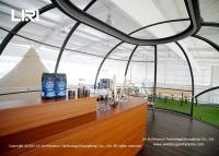 China Transparent Crystal Dome House With Aluminum Alloy Structure And PC Board for sale