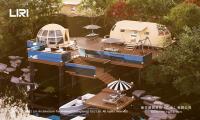 China 6 Person Panoramic Ellipse Campsite Glamping Hotel Tent All Timber Frame for sale