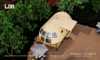 China 6 Person Panoramic Ellipse Campsite Glamping Hotel Tent All Timber Frame for sale