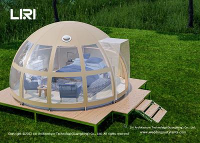 China Wooden Structure Panorama Dome Tent Compared With Aluminum Frame Structure for sale