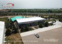 China Luxury Glass Wall Flat Roof Aluminum Tents For Office 20m X 40m X 8m for sale