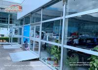 China 20m 30m 40m Hard Wall Thermal Roof Cube Structure Tent For Showroom for sale