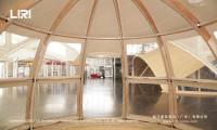 China Panoramic Ellipse Campsite Glamping Hotel Tent All Timber Frame 5 Diameter for sale