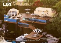 China 5m Dome Glamping Tent With Aluminum Frame Structure Wooden Structure for sale