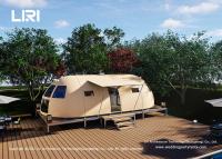 China 5m Dome Glamping Tent With Aluminum Frame Structure Wooden Structure for sale