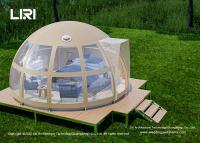 China 5m Dome Glamping Tent With Aluminum Frame Structure Wooden Structure for sale