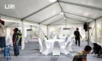 China Flame Retardant M2 Outdoor Event Tents Clear PVC Window Sidewalls UV Resistant for sale
