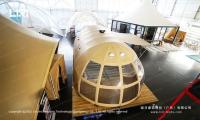 China Panoramic Ellipse Campsite Glamping Hotel Tent All Timber Frame for sale