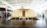 China Panoramic Ellipse Campsite Glamping Hotel Tent All Timber Frame for sale