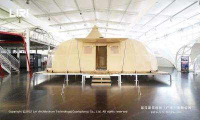 China Panoramic Ellipse Campsite Glamping Hotel Tent All Timber Frame for sale